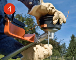 How to fit and fill a strimmer head attachment