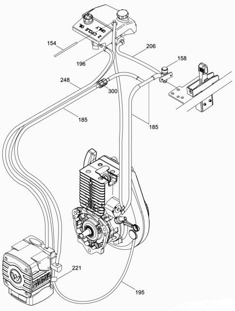 BS60-2I Fuel/Oil Hose Routing | Wacker BS60-2I Rammer | Buy Spares Online