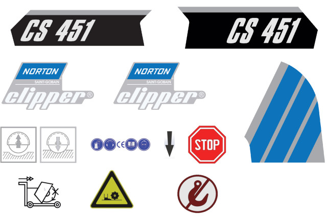 Clipper CS451 Decals | Norton Clipper CS451 Floor Saw | Buy Spares Online