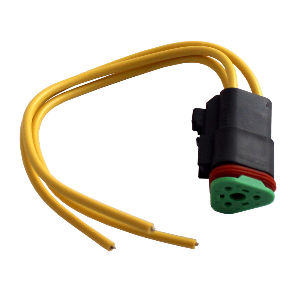 JCB Style 3 Pin Headlamp Triangle Socket And Cable Assembly