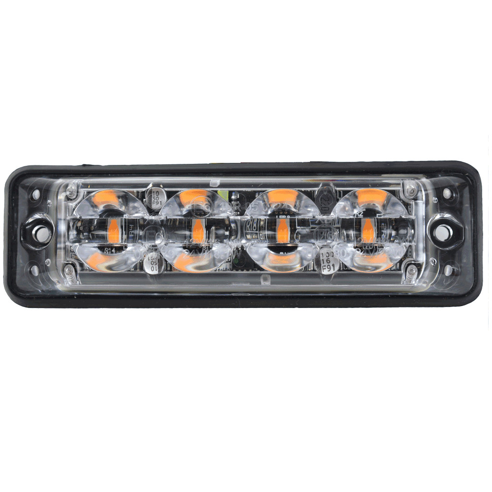 4 LED Low Profile Warning Light - Amber