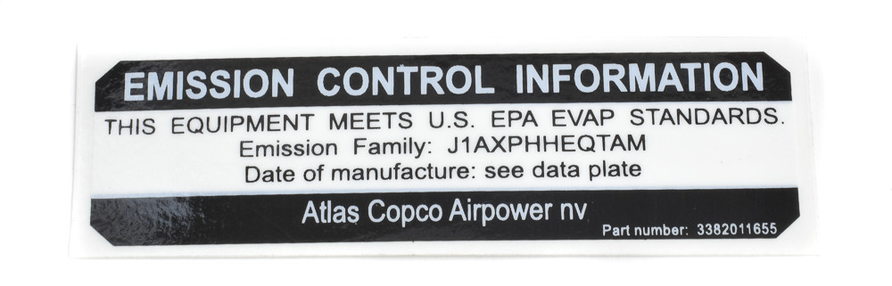 Emission Control Info Label | Buy Spares Online