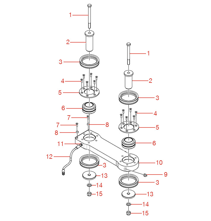 JCB Style Dumper Centre Pin Assembly 6 - 9 Tonne - Components