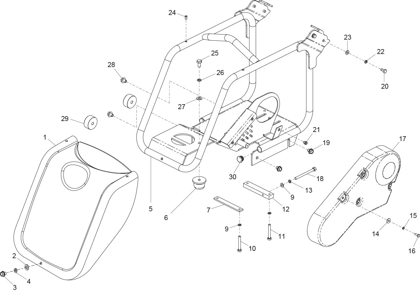 Belle PCX 500 Hatz Front Cover & Frame