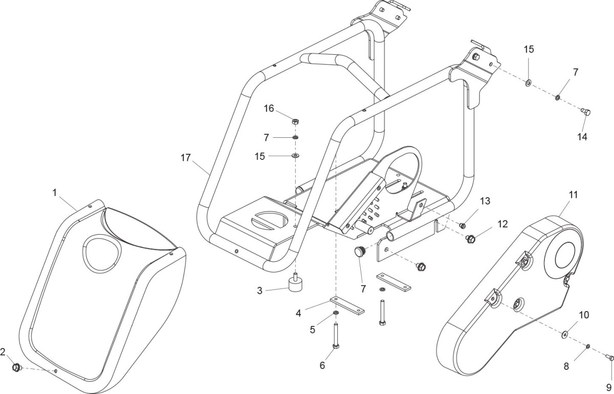 Belle PCX 500 Honda & Robin Front Cover & Frame Serial No. 071434 ...