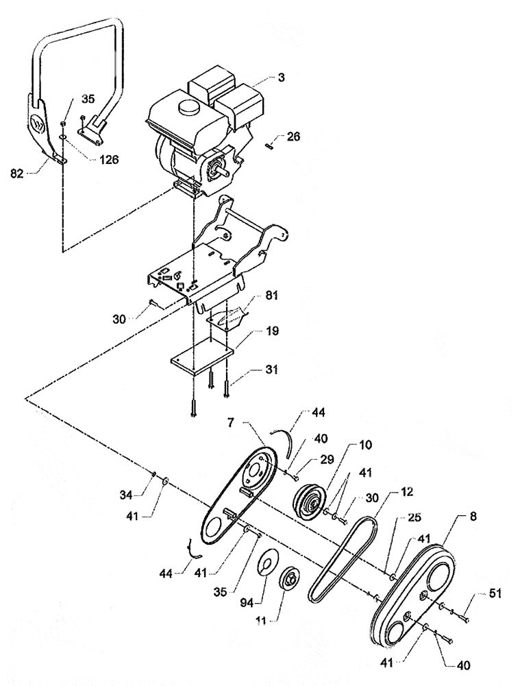 Wacker VP1135A Beltguard & Clutch | Wacker VP1135A Vibration Plate 2015 ...