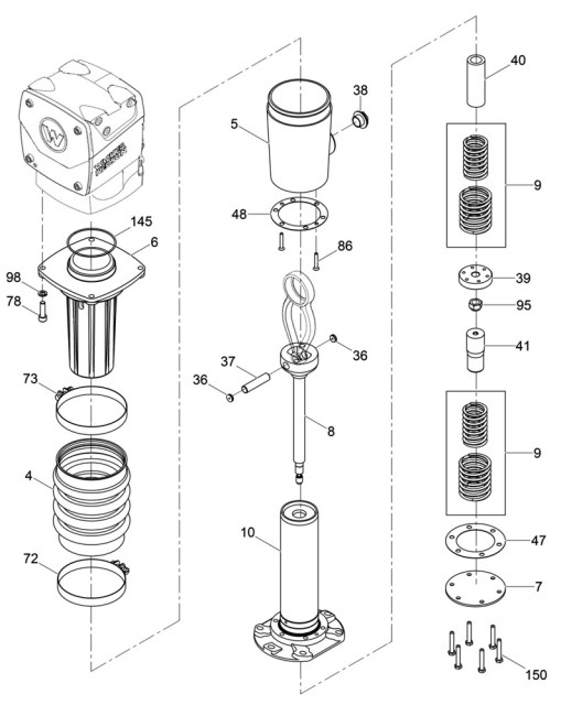 Wacker BS50-2 Guide Cylinder | Wacker BS50-2 Rammer | Buy Spares Online