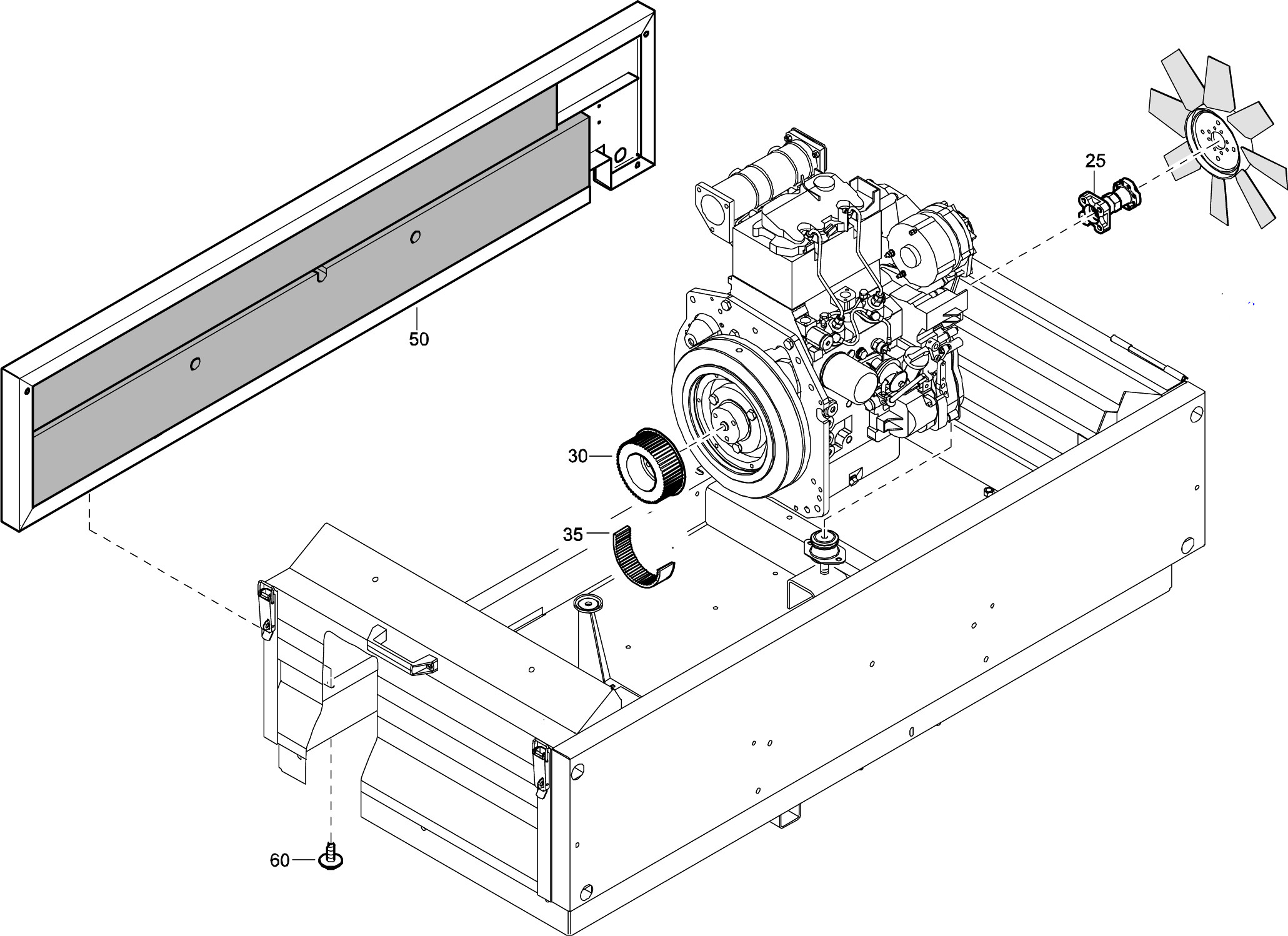 XAS47Dd(G) Fan Adaptor & Side Panel For Compressor With Steel Canopy ...
