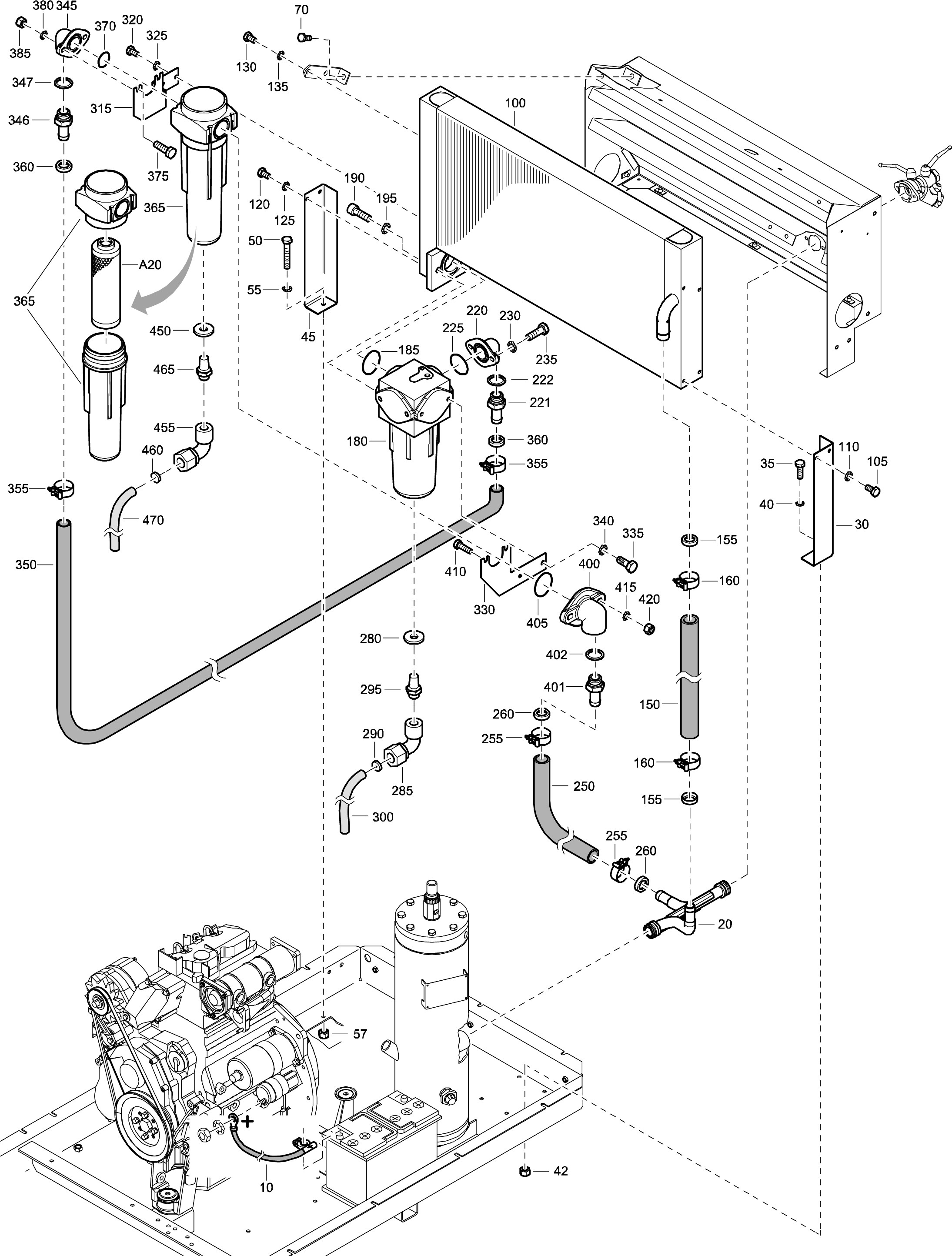 XAS47Dd(G) Aftercooler With Water Separator - Pd Filter