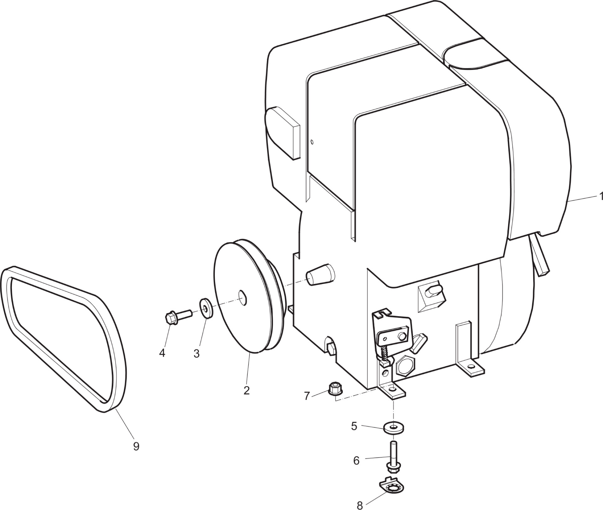 Atlas Copco LF100 Hatz Drive Belt & Clutch