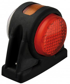 LED Rubber Marker Lamp Red/White With Side Marker