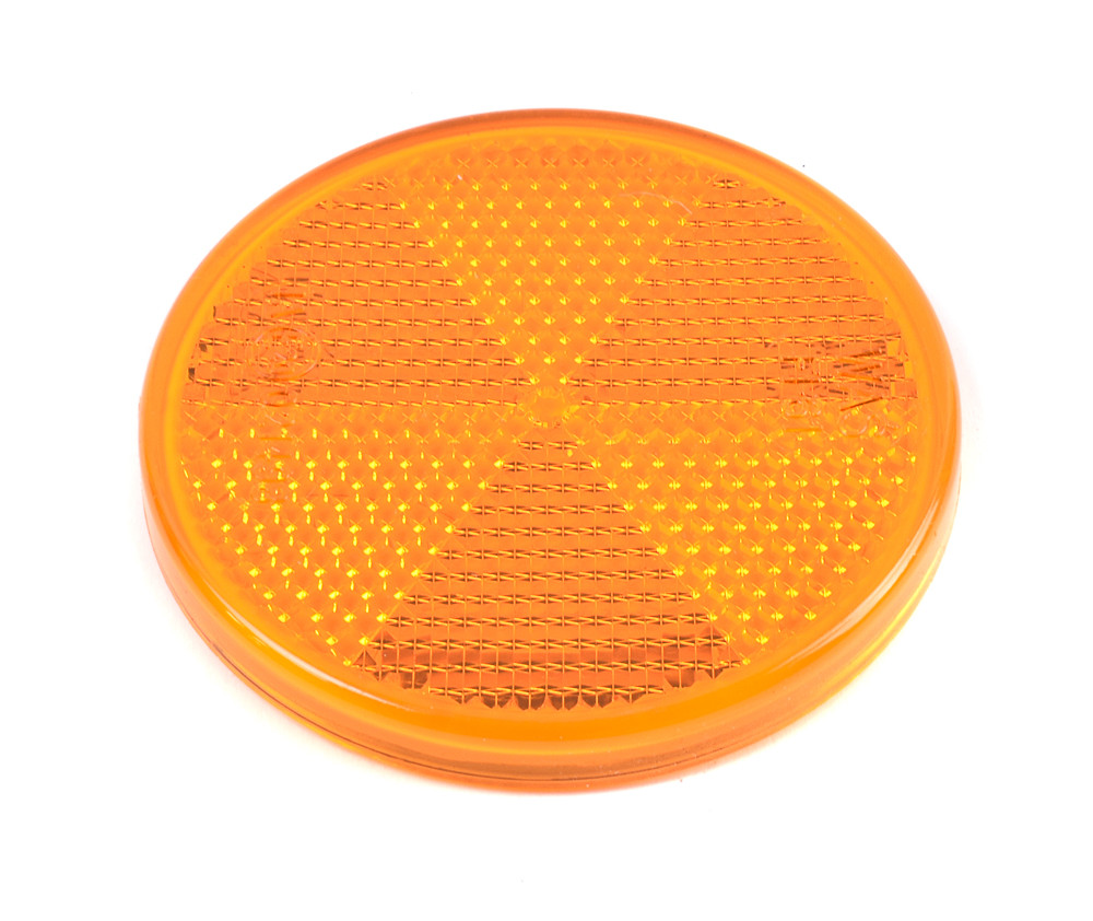 Round Reflector - Amber - Self Adhesive