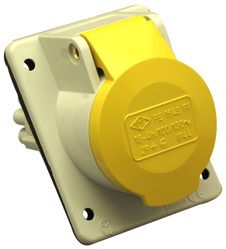 110V 16Amp Angled Panel Socket