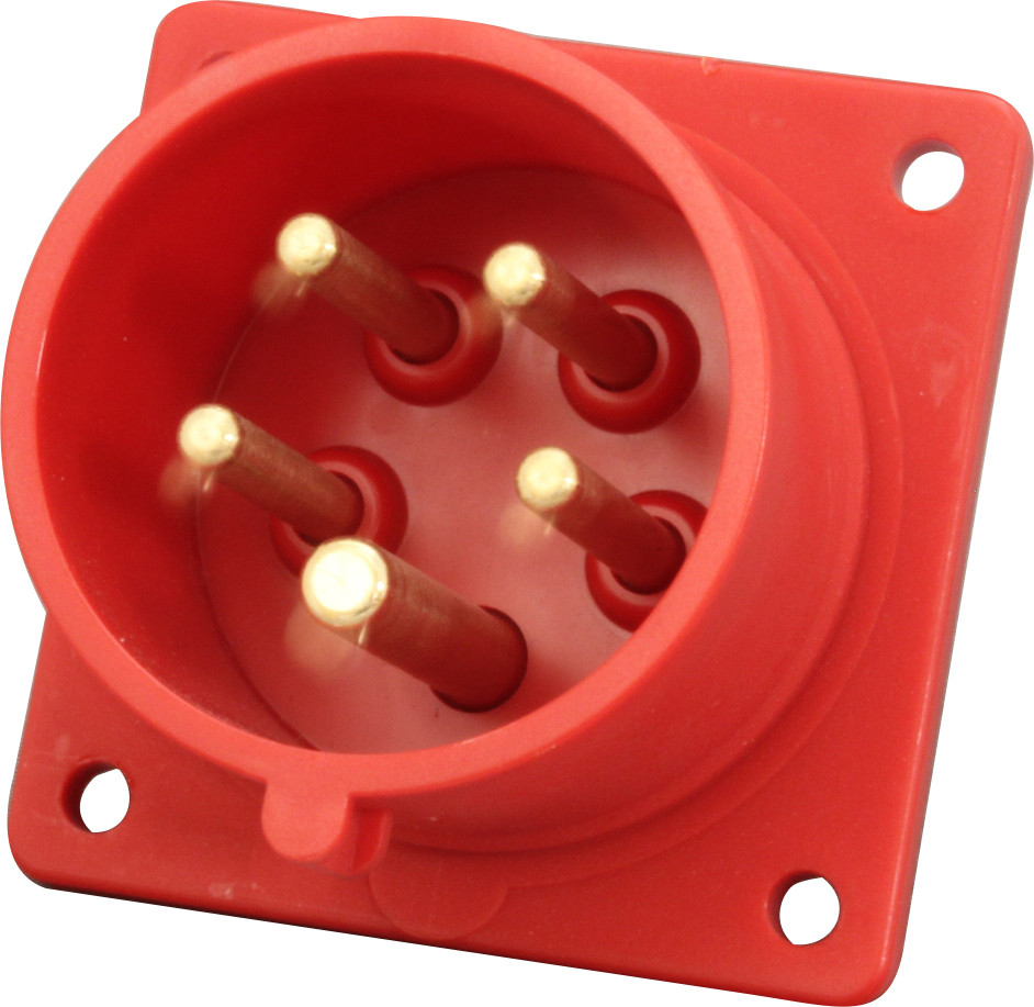 Red 5 Pin 16 Amp Surface Mount Plug 415V