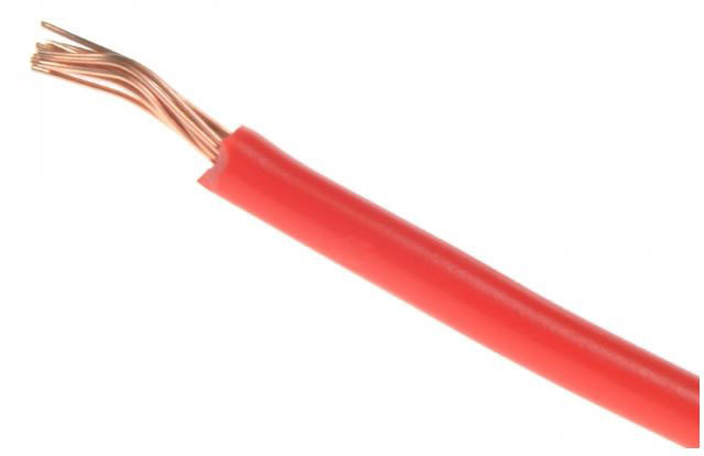 0.5mm2 Red Single Core Cable - Thin Wall (1.0mm2 Equivalant)