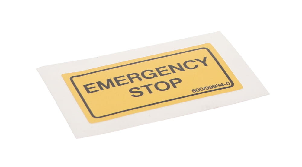 Decal Emergency Stop | Belle Premier XT | Buy Spares Online
