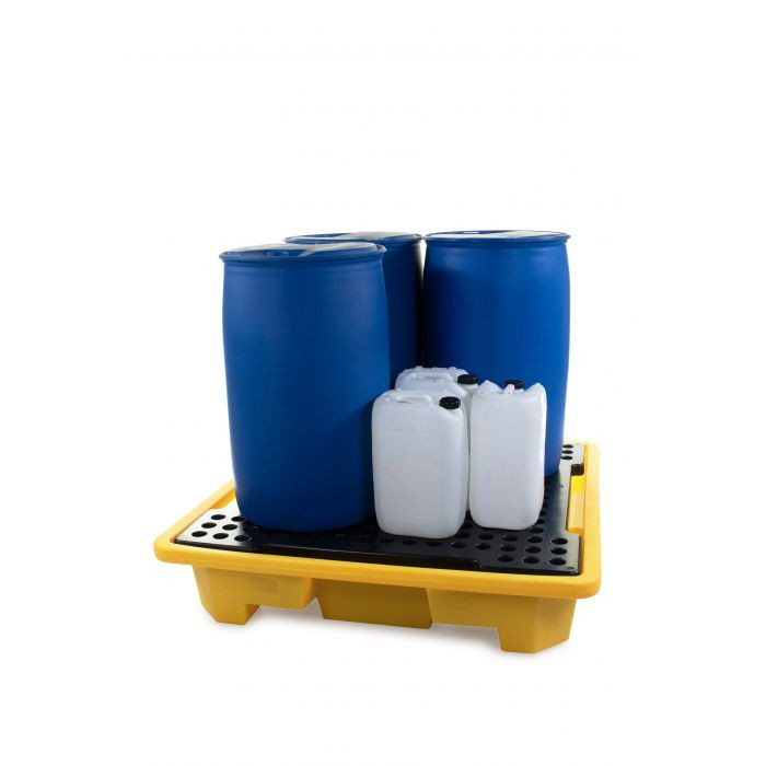 Stackable Bunded Spill Pallet 4 X 205Ltr Drums