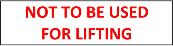 Not To Be Used For Lifting Label | Buy Spares Online