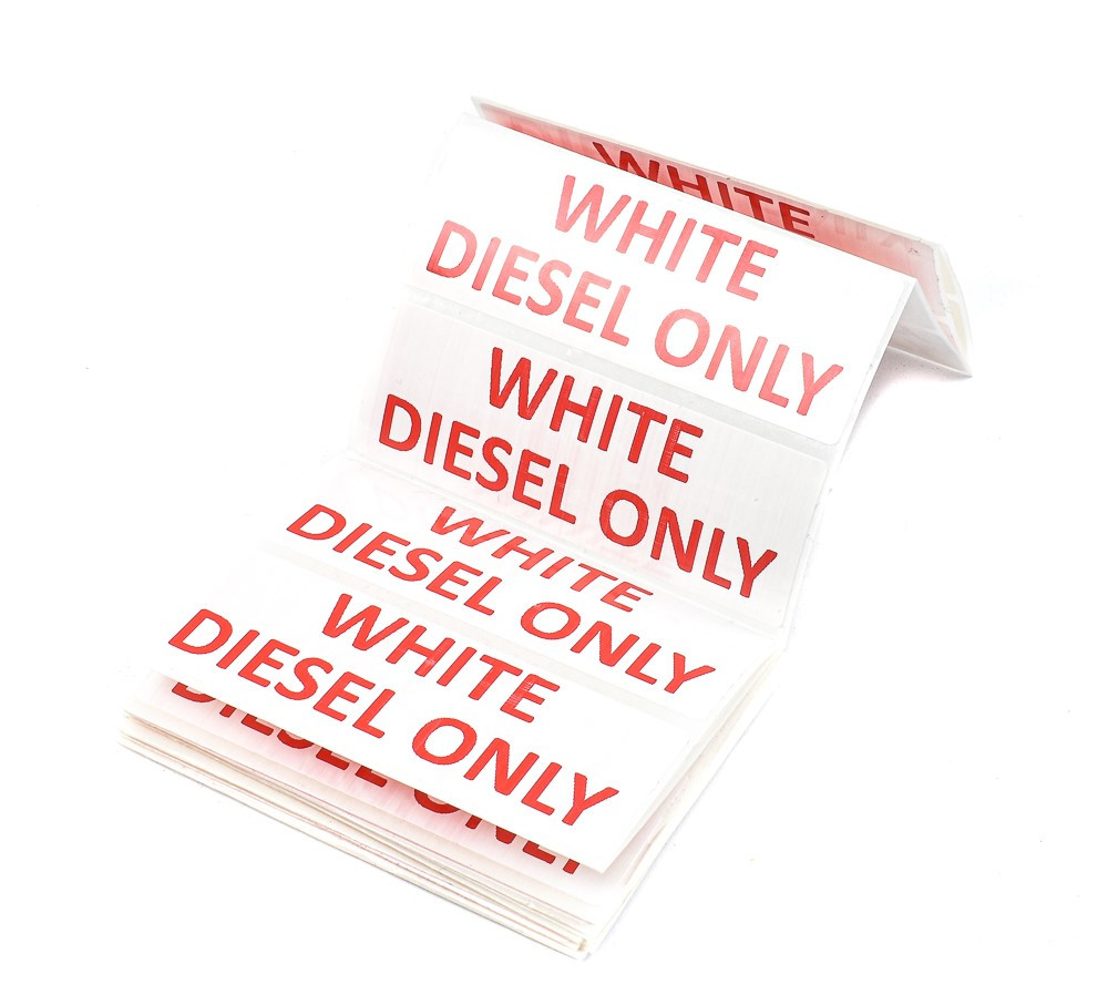 White Diesel Only Label | Pack Of 50